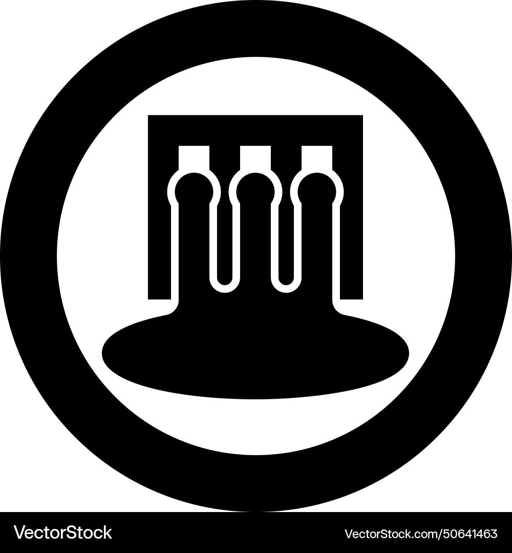Hydro dam hydroelectric water power station Vector Image