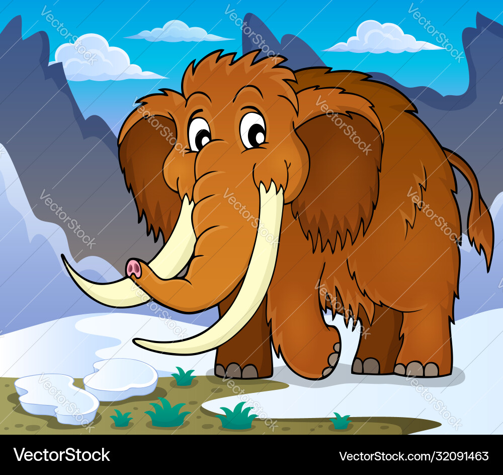 Mammoth theme image 1 Royalty Free Vector Image