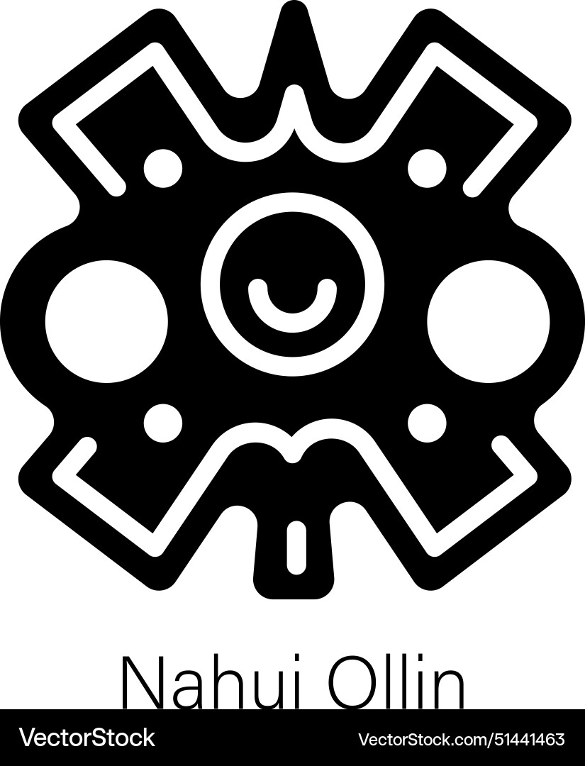 Nahui ollin Royalty Free Vector Image - VectorStock