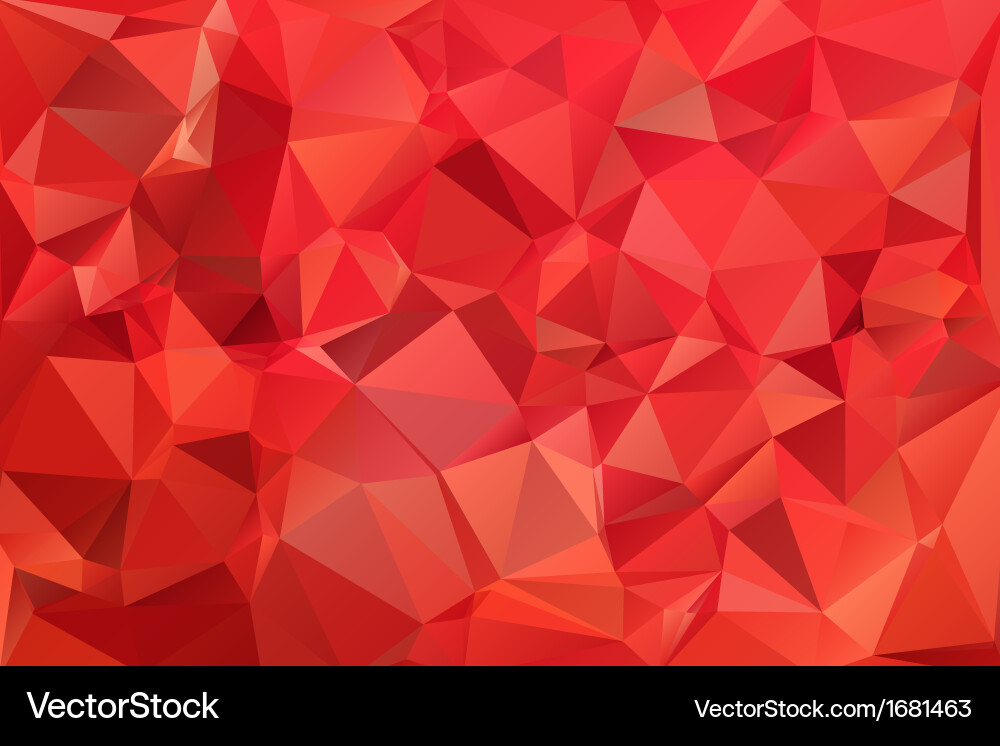 Red abstract background polygon Royalty Free Vector Image