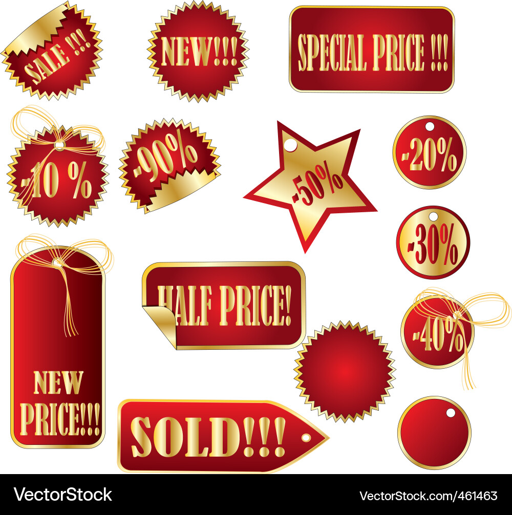 Retail tags Royalty Free Vector Image - VectorStock