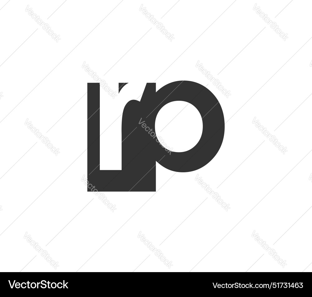 Rp creative geometric initial based modern Vector Image