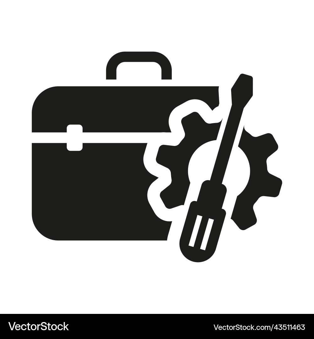 Tool box icon toolbox toolkit and instrument Vector Image