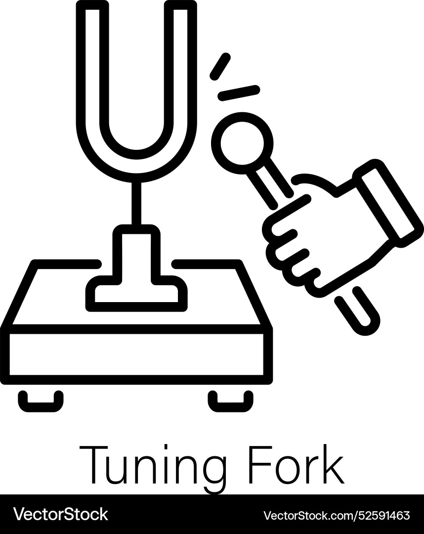 Tuning fork Royalty Free Vector Image - VectorStock