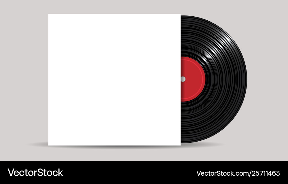 Vinyl Record Mockup - Realistic Style Royalty Free Vector