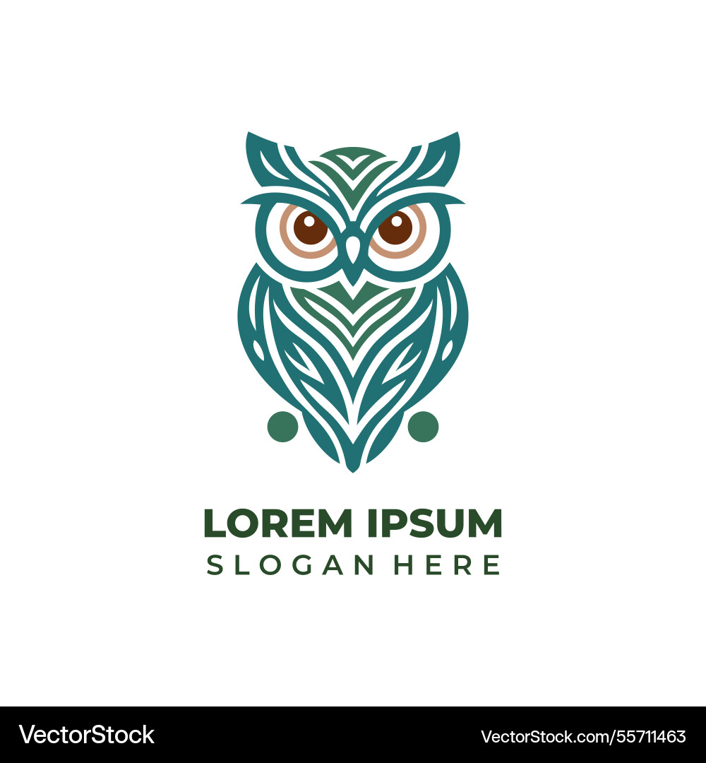 Wisdom takes flight in silent midnight owls Vector Image