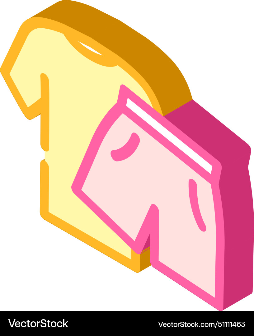 Workout attire isometric icon Royalty Free Vector Image