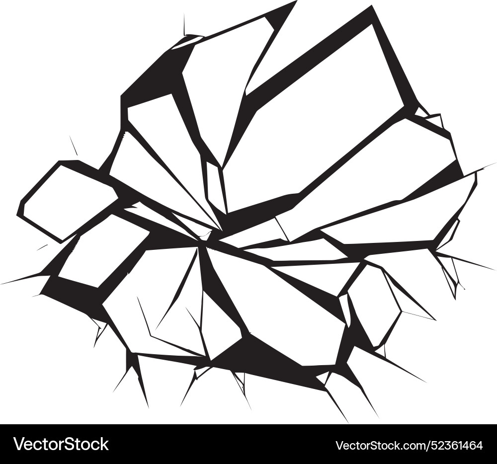 Colorful catastrophe broken glass designprismatic Vector Image