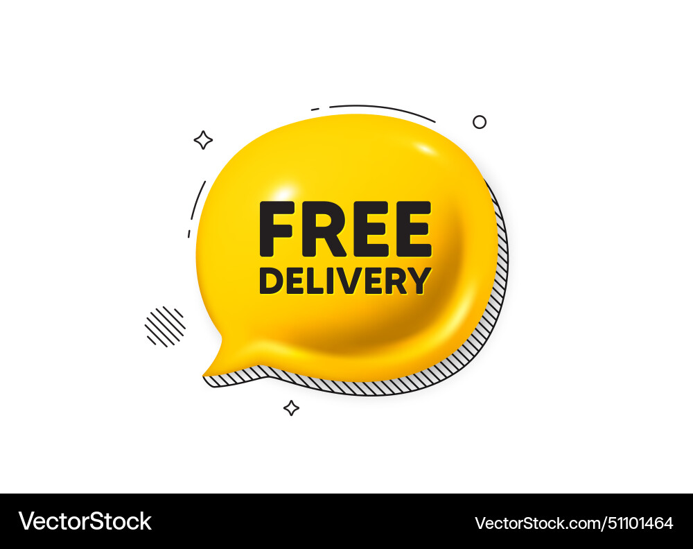 Free delivery tag shipping and cargo service Vector Image