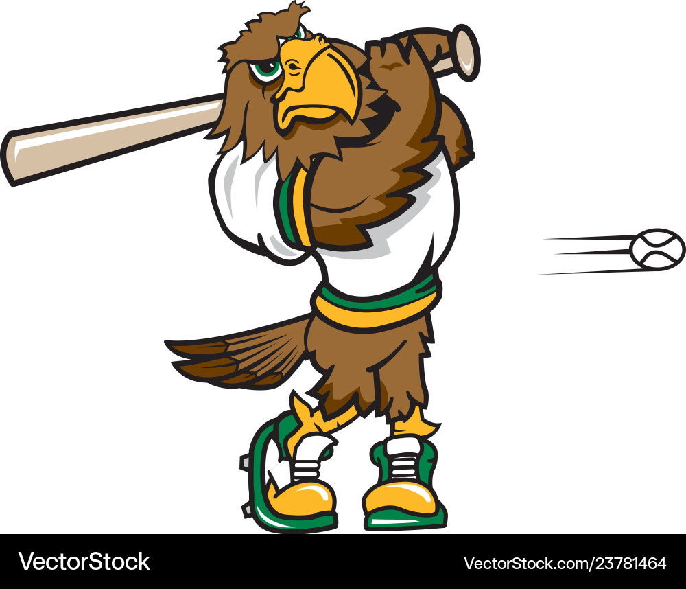 Hawk baseball sports logo Royalty Free Vector Image
