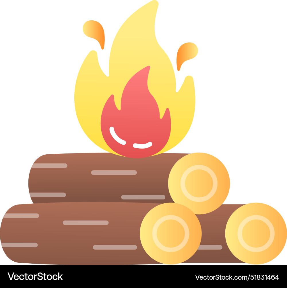 Log fire Royalty Free Vector Image - VectorStock