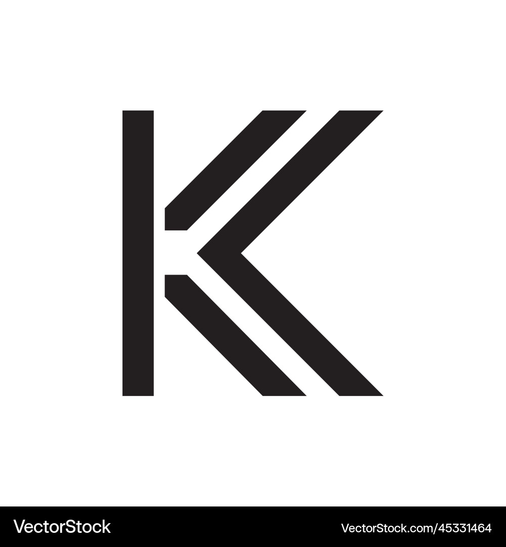 Modern letter k icon logo Royalty Free Vector Image