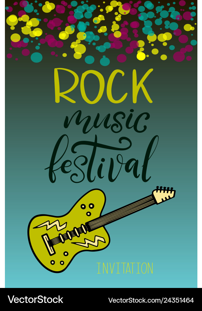 Music festival lettering Royalty Free Vector Image