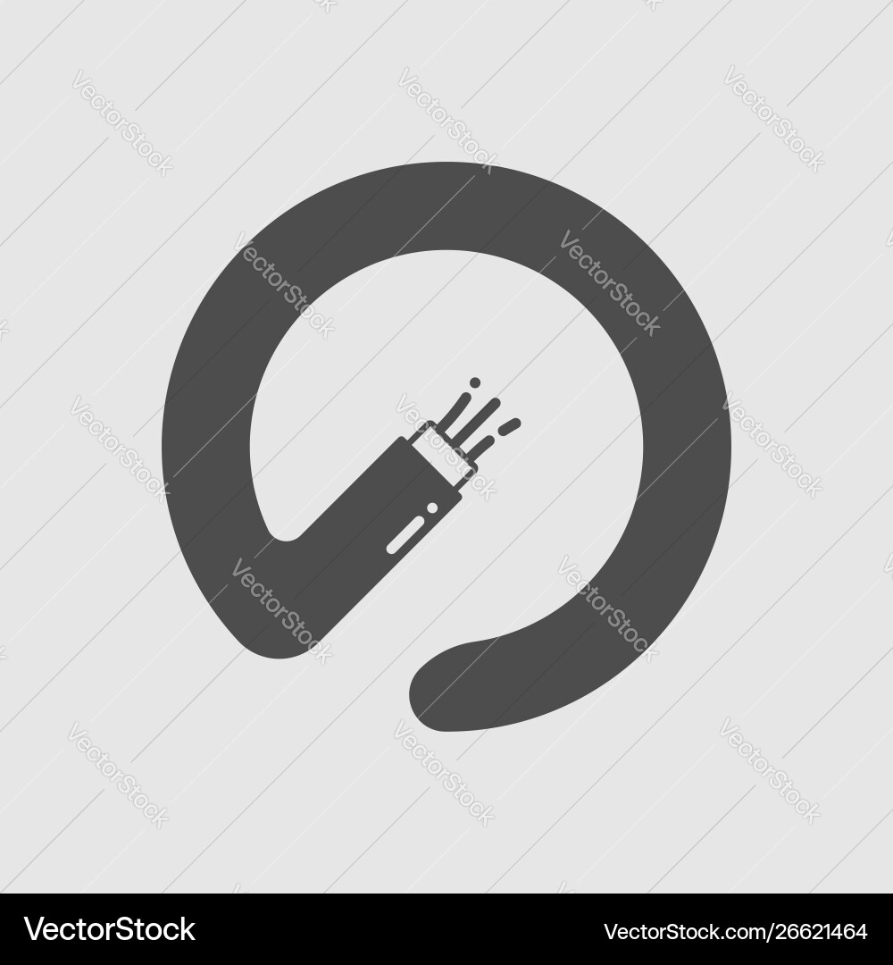Optical Fiber Connection Icon Royalty Free Vector Image