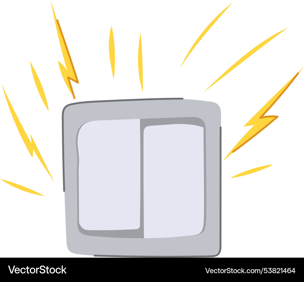 Overload short circuit fire cartoon Royalty Free Vector