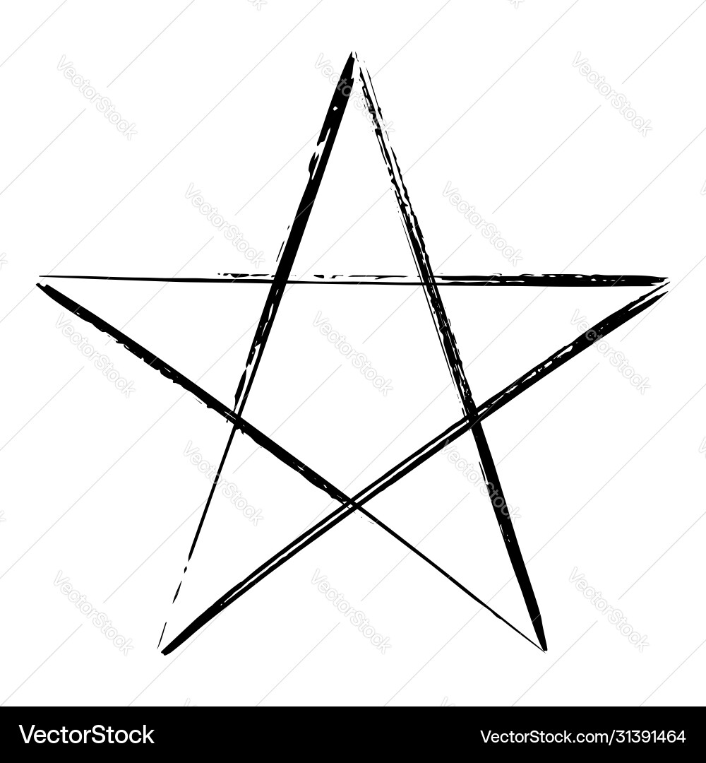 Pentagram occult symbol Royalty Free Vector Image