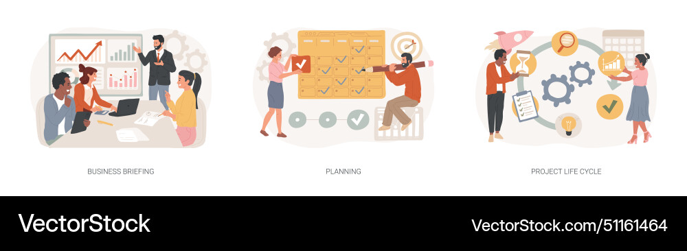 Project management isolated concept Royalty Free Vector