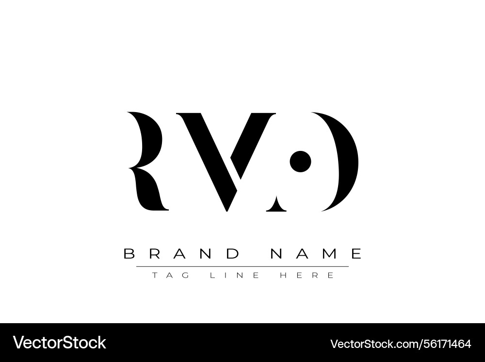 Rmo abstract letter logo design Royalty Free Vector Image