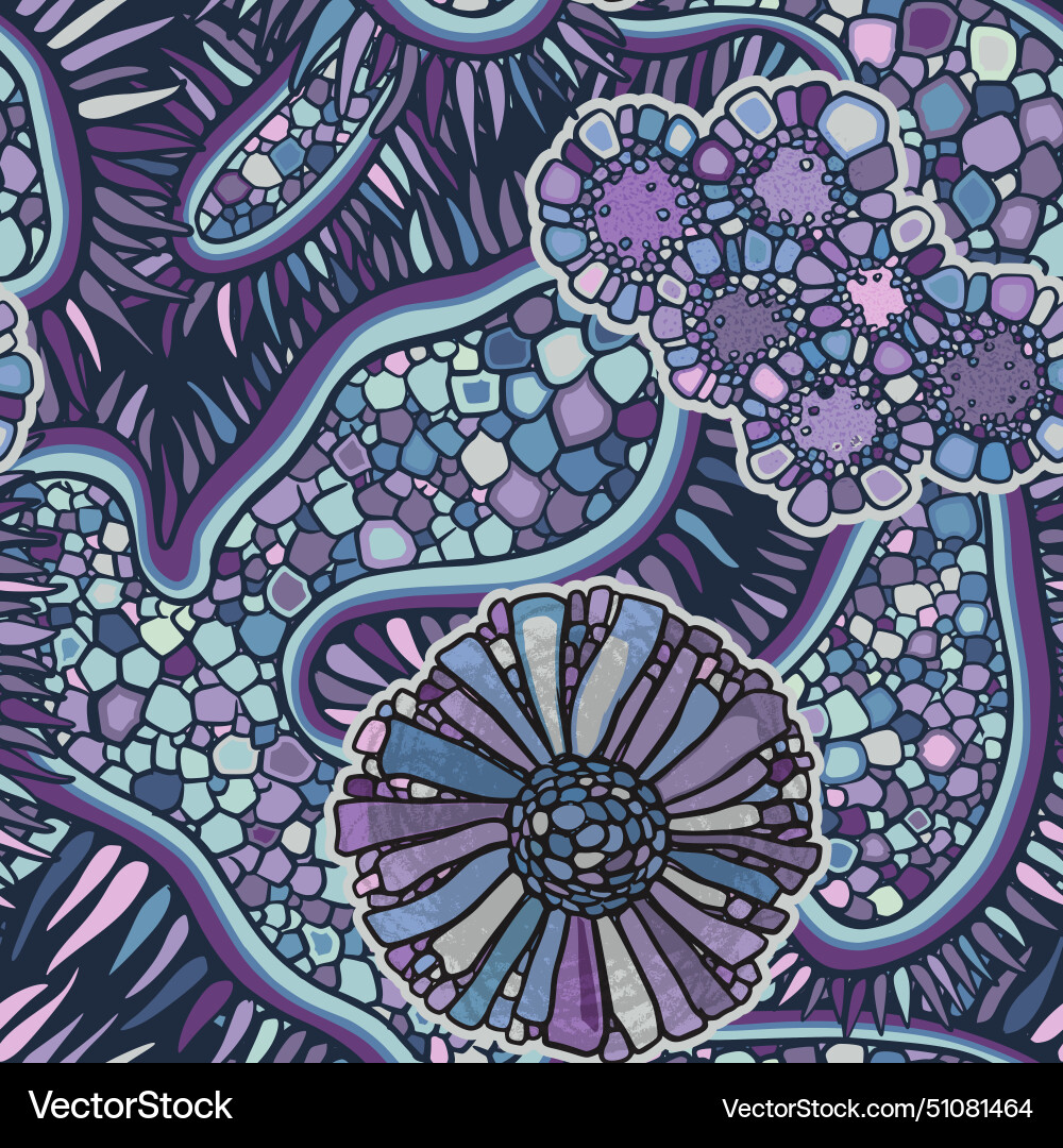 Seamless colorful abstract organic pattern Vector Image