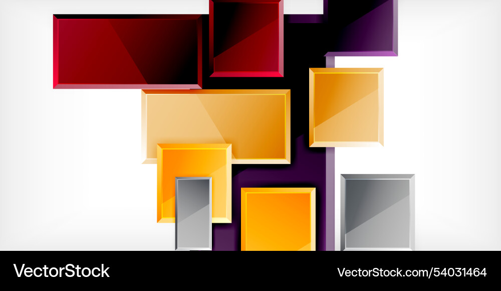 Square shape color abstract geometry Royalty Free Vector