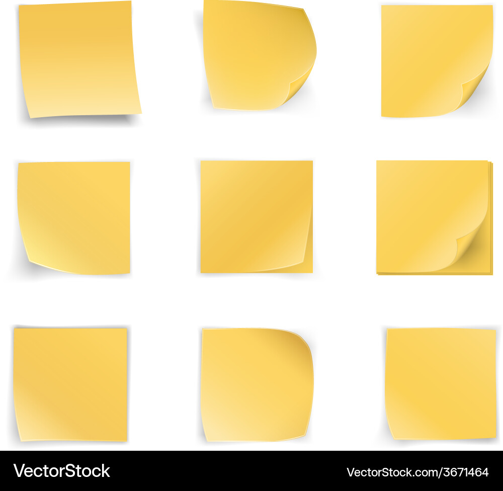 Stick notes Royalty Free Vector Image - VectorStock