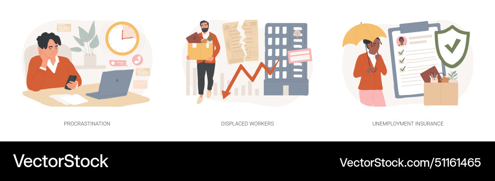 Business termination isolated concept Royalty Free Vector