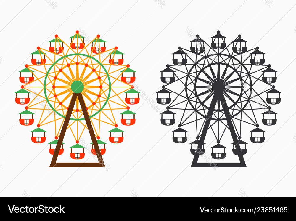 Ferris wheel Royalty Free Vector Image - VectorStock