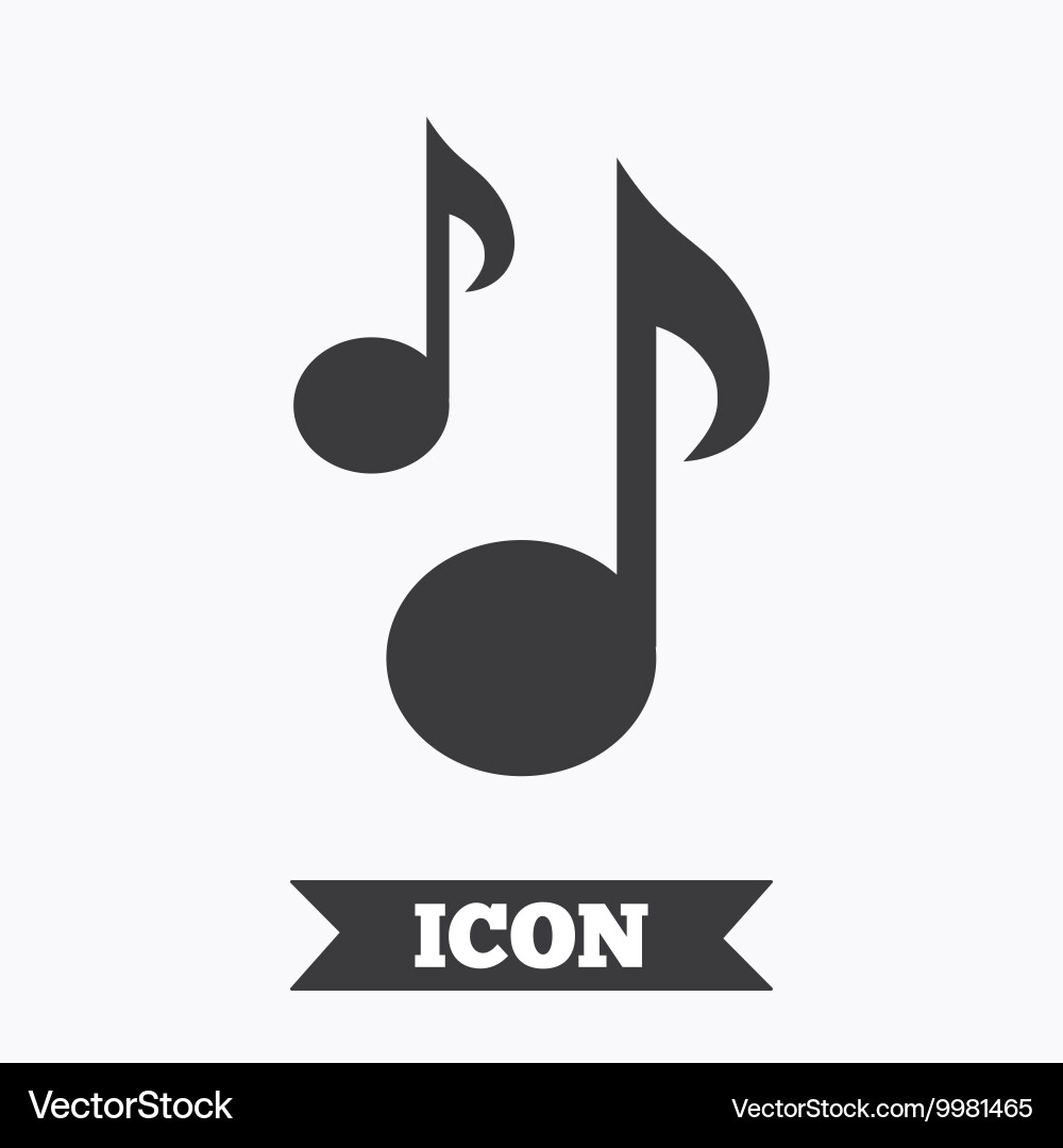 Music notes sign icon musical symbol Royalty Free Vector
