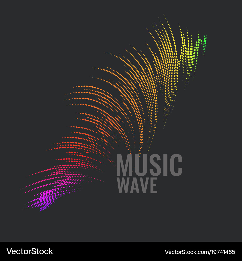Music wave in the form Royalty Free Vector Image