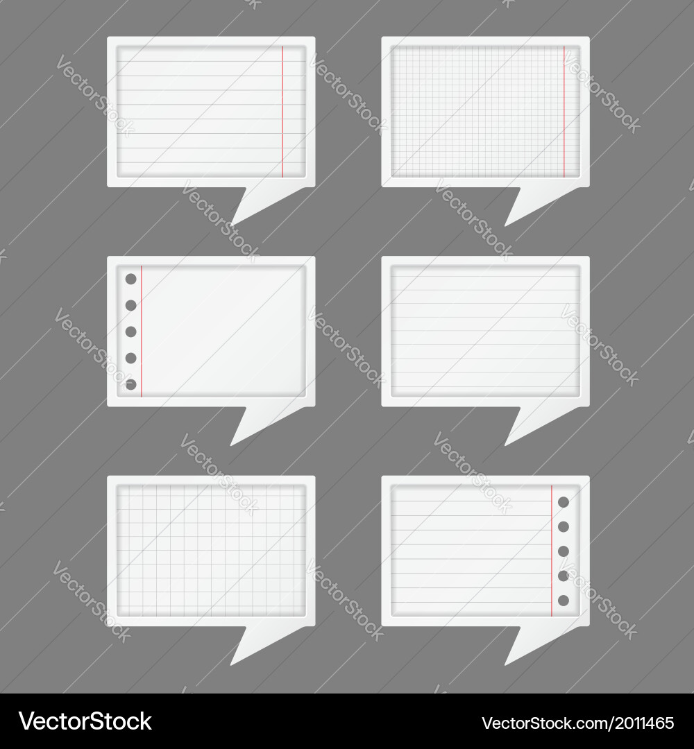 Paper speech bubbles Royalty Free Vector Image