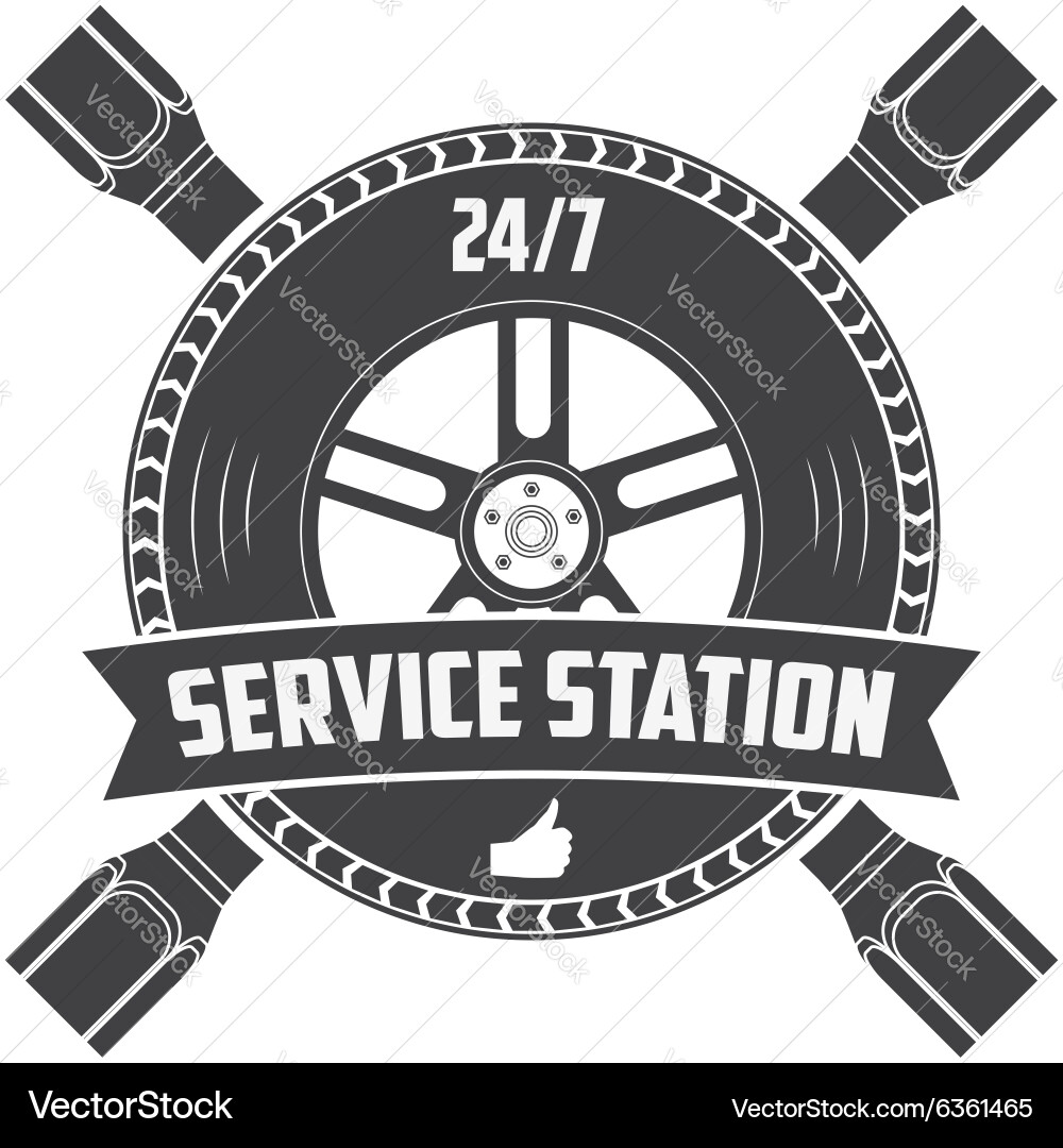 Service station Royalty Free Vector Image - VectorStock