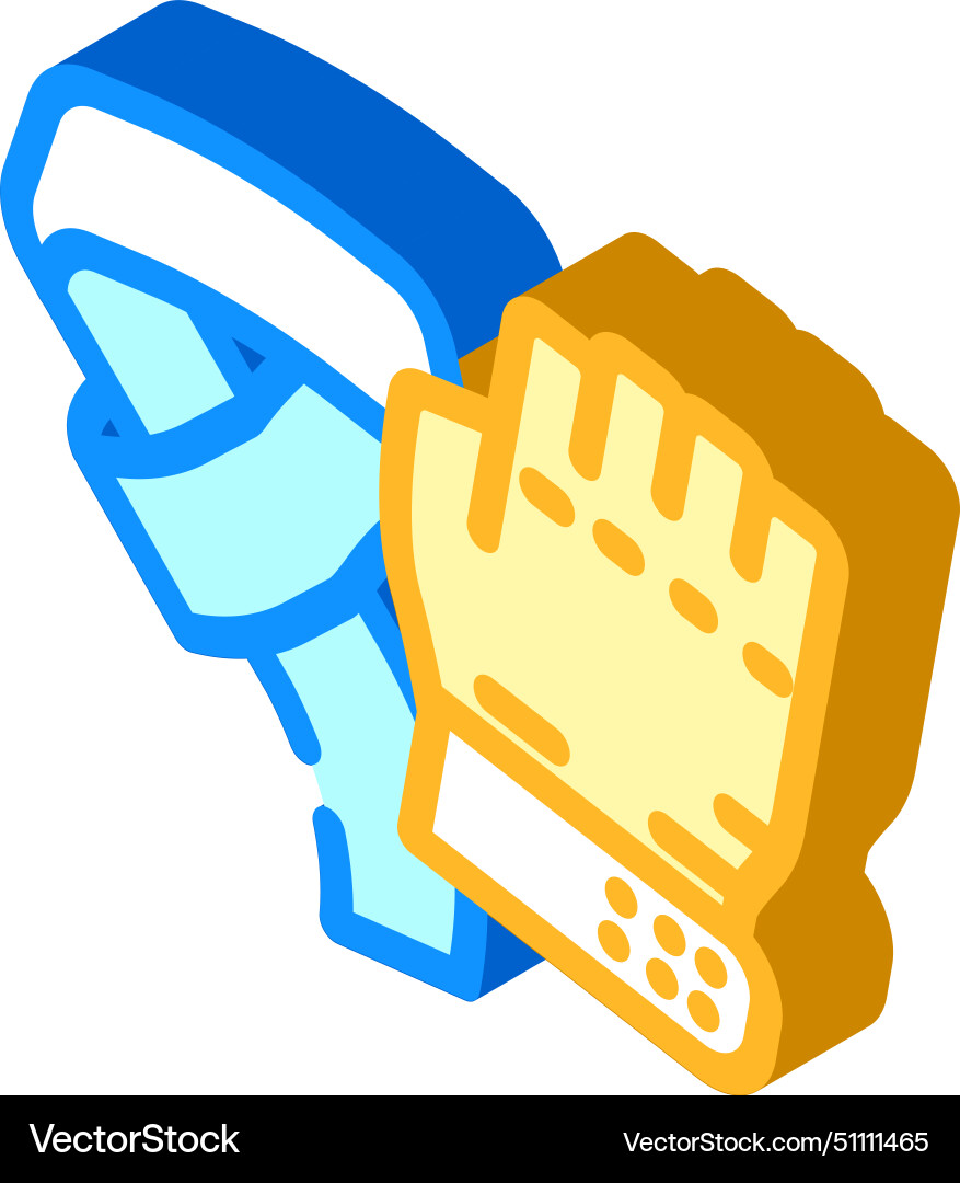 Training gear clothing isometric icon Royalty Free Vector