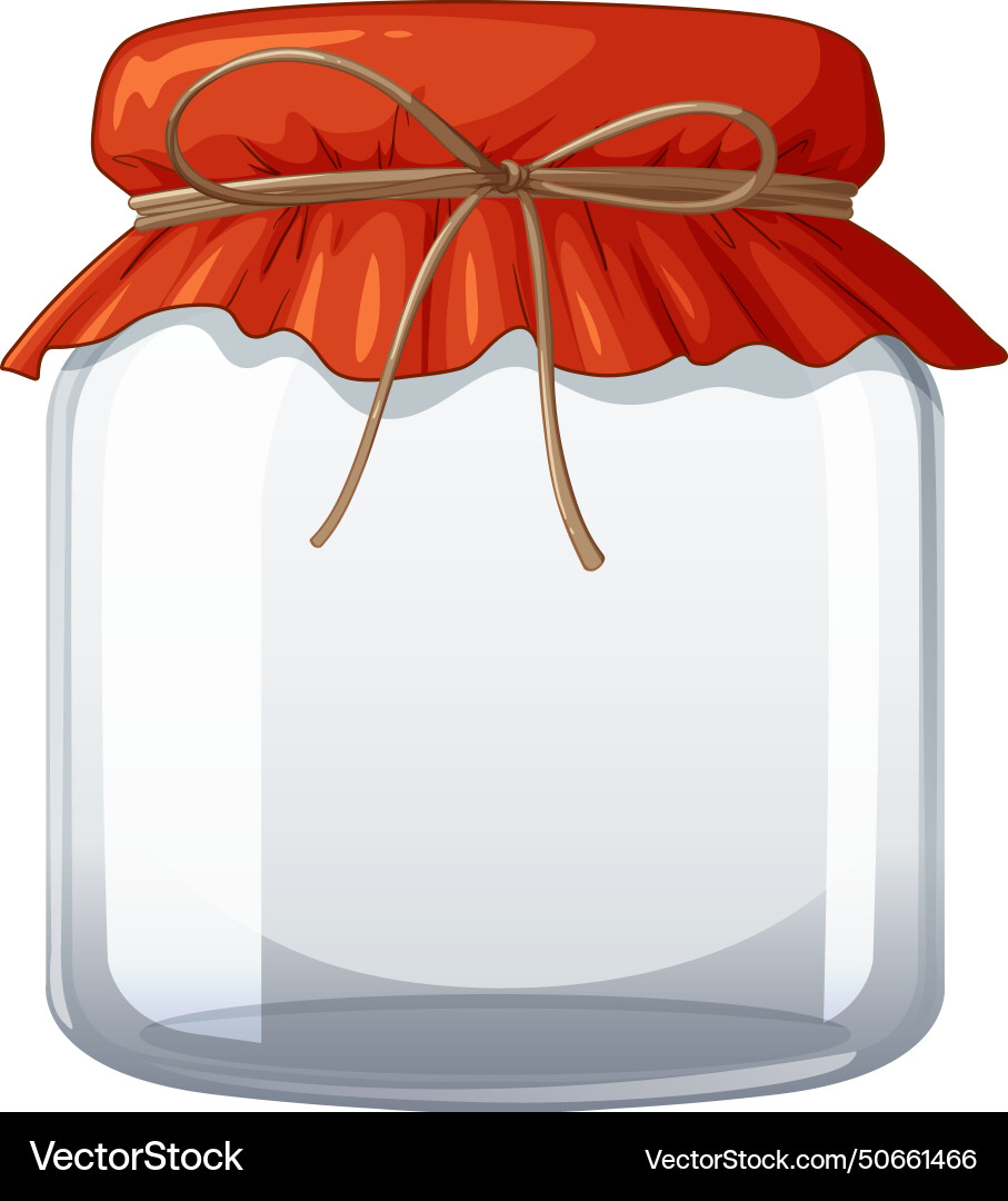 A clear glass jar Royalty Free Vector Image - VectorStock