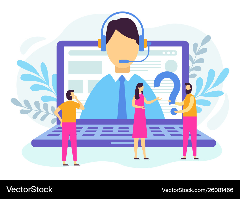 Customer support service call center operator 24 Vector Image