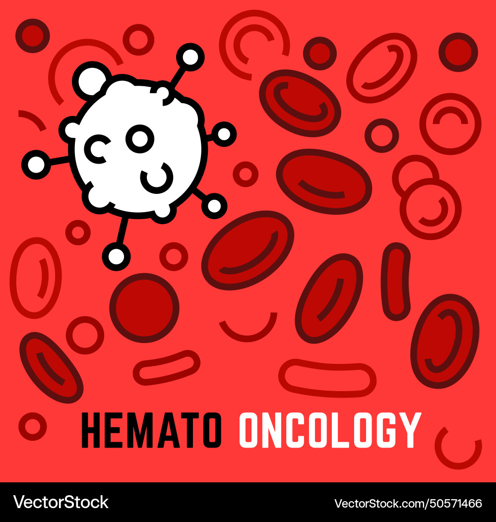 Hemato oncology interdisciplinary medical Vector Image