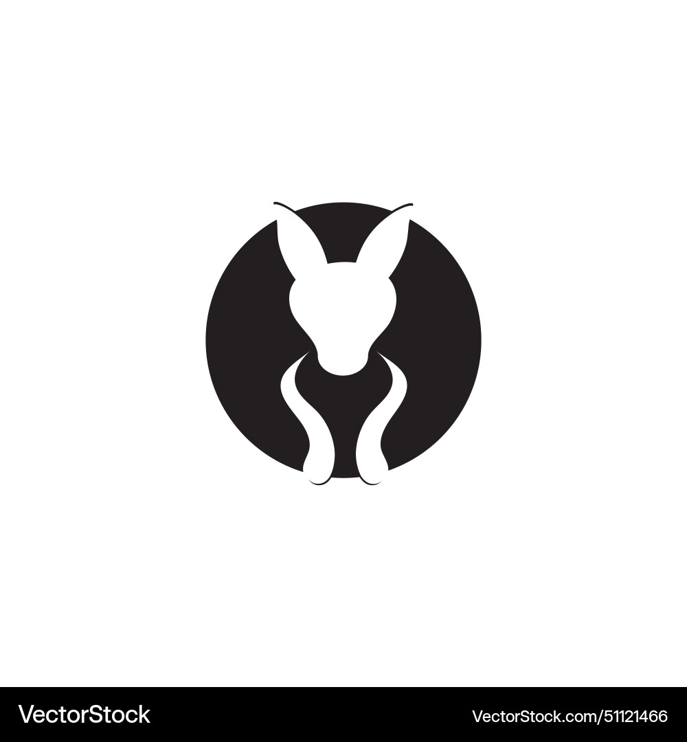 Kangaroo icon logo Royalty Free Vector Image - VectorStock