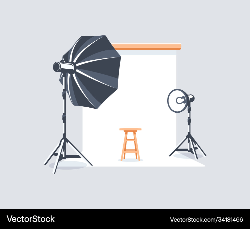 Photo studio element isolated on white background Vector Image