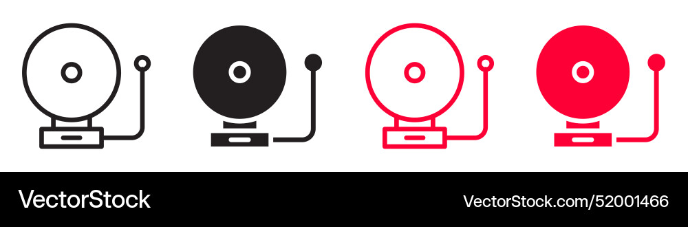 School bell icon showing educational schedules Vector Image