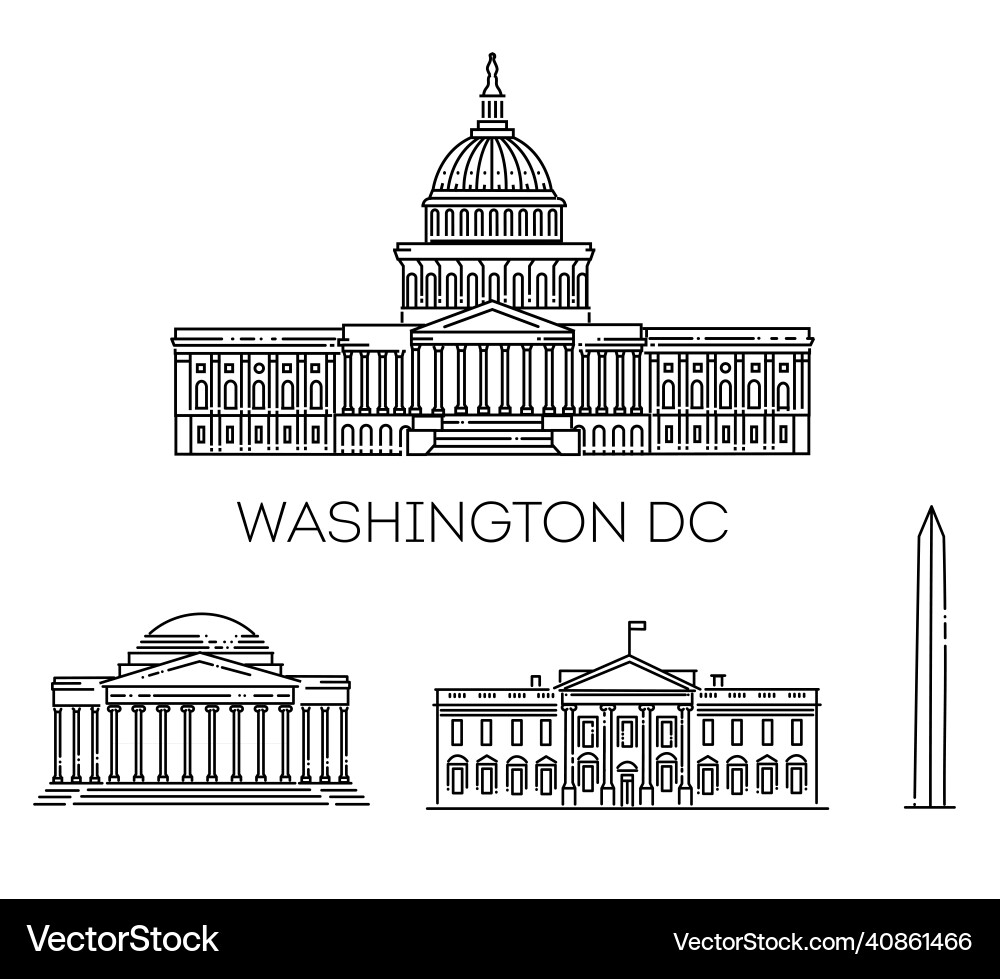 Line Art Capitol Building Vector Images (over 590)