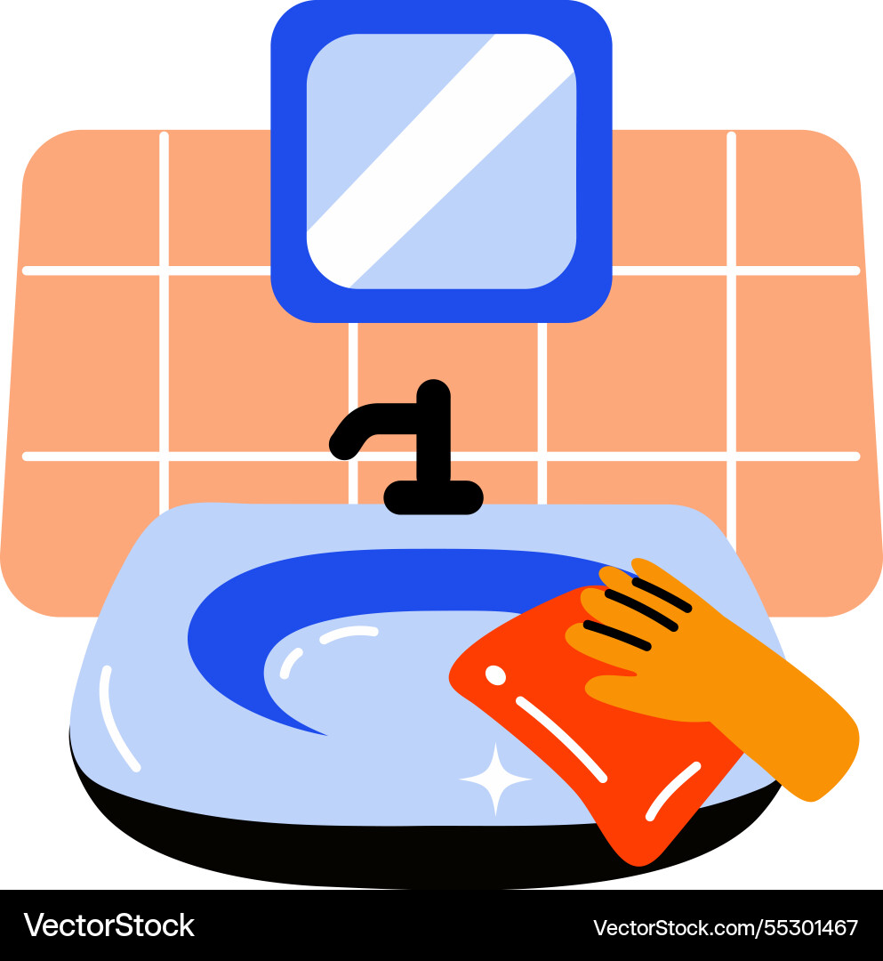 A flat style icon of bleach bottle Royalty Free Vector Image