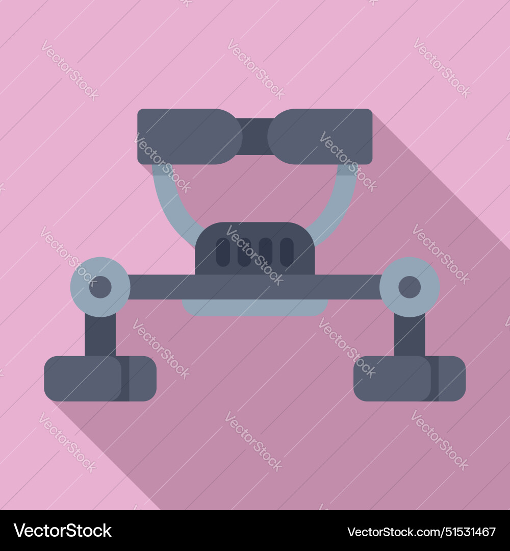 Abdominal crunch machine icon flat style Vector Image