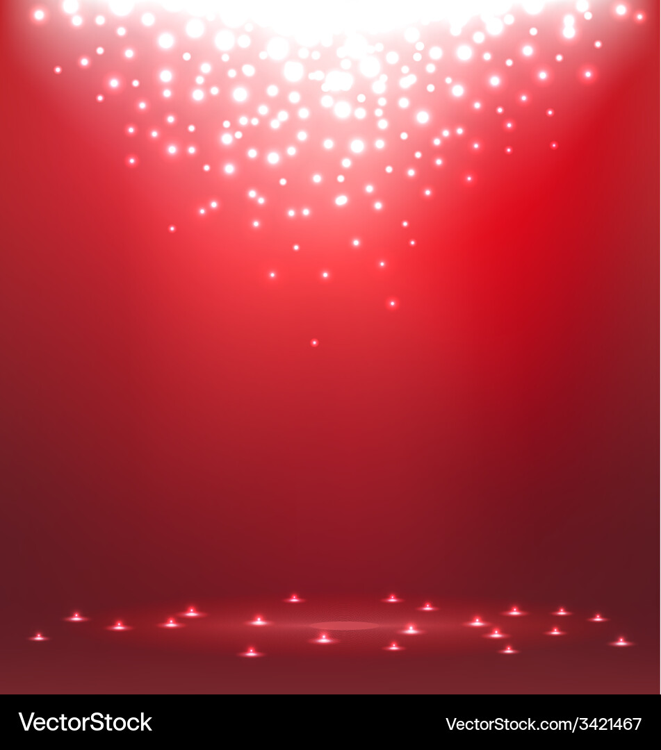 Abstract magic light on red background Royalty Free Vector