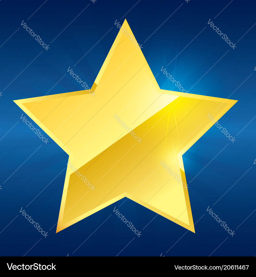 Gold star Royalty Free Vector Image - VectorStock