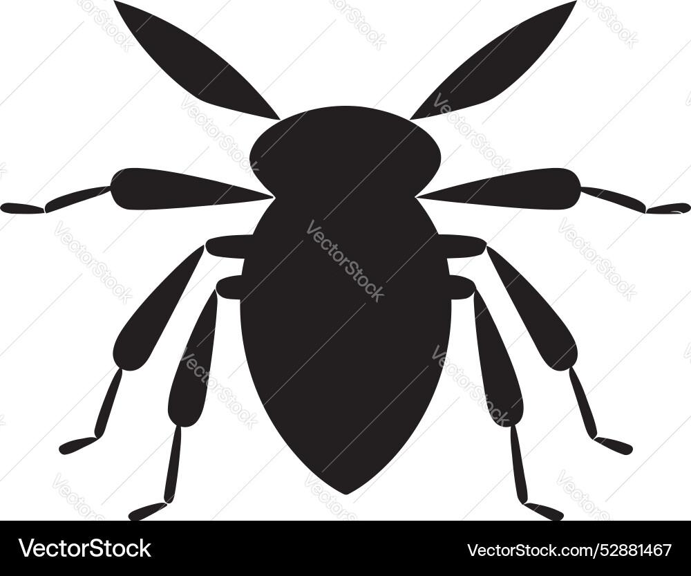 Graceful minimalism black ant icon Royalty Free Vector Image