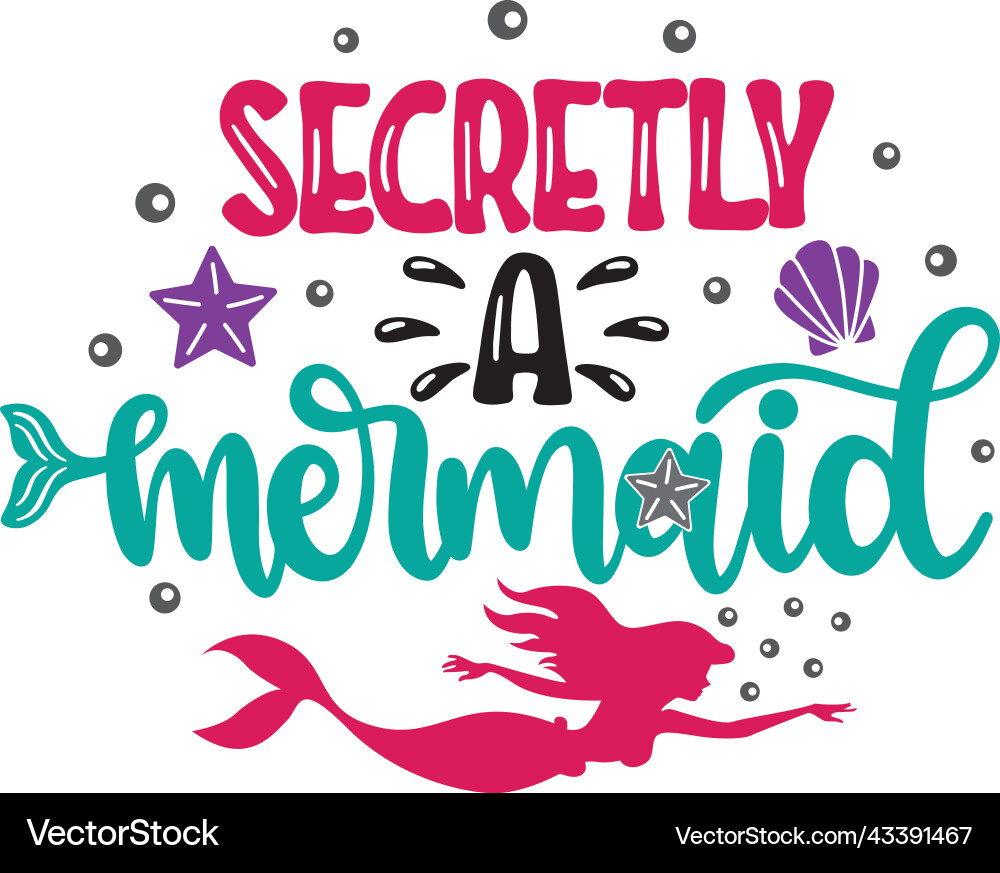 Mermaid Summer Vibes Royalty Free Vector Image