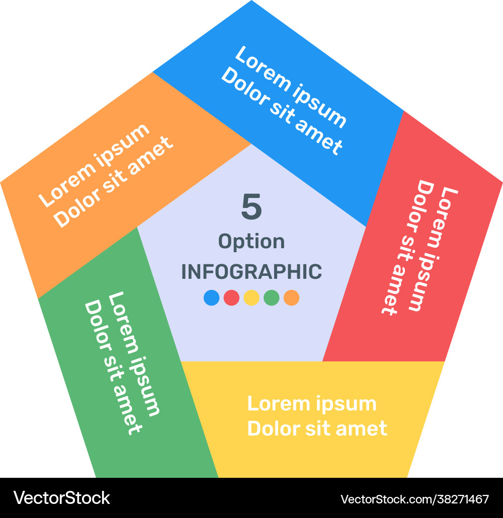 Penta chart Royalty Free Vector Image - VectorStock
