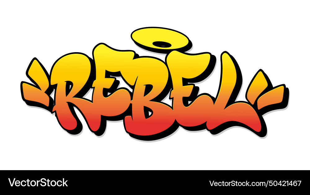 Rebel font in graffiti style Royalty Free Vector Image