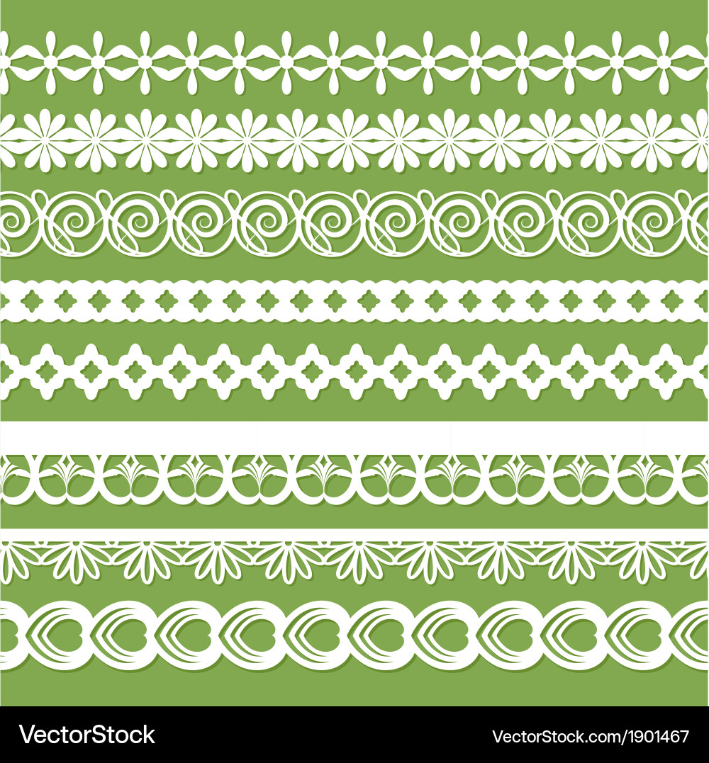 Set of seamless laces Royalty Free Vector Image