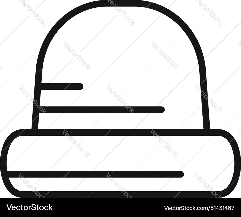 Simple line drawing of a hat Royalty Free Vector Image