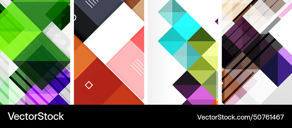 Square abstract poster set Royalty Free Vector Image